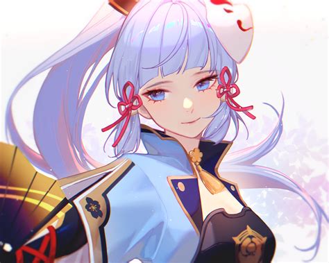 Wallpaper Genshin Impact Blue Eyes Kamisato Ayaka Gen