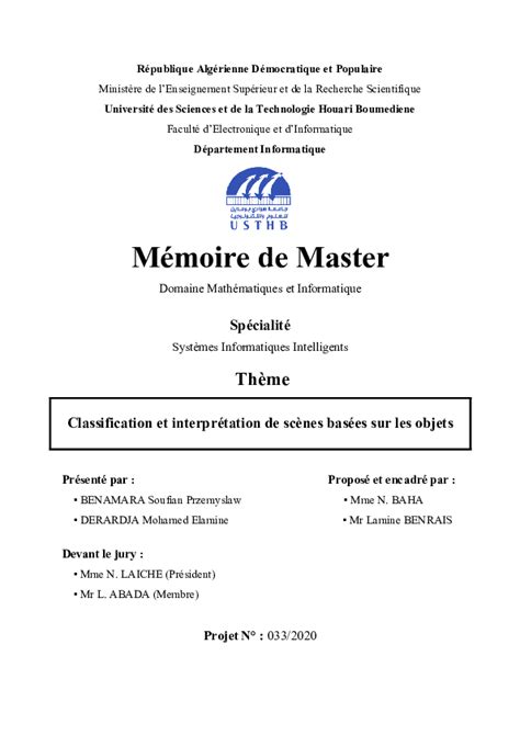 Pdf Object Based Scene Classification And Interpretation Mohamed Derardja