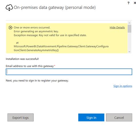 on permises data gateway personal mode effor microsoft fabric community