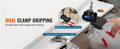 Vevor Mm Concealed Door Hinge Jig Aluminum Alloy Cabinet Hinge Jig Accurate Locking Dual