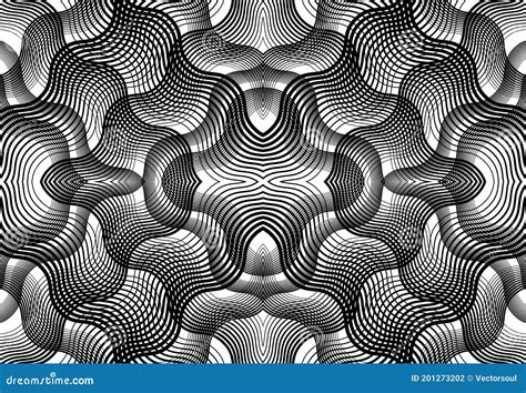 Repeatable And Tileable Grid Mesh Of Zig Zag Criss Cross And Wavy Interlace Intertwine And