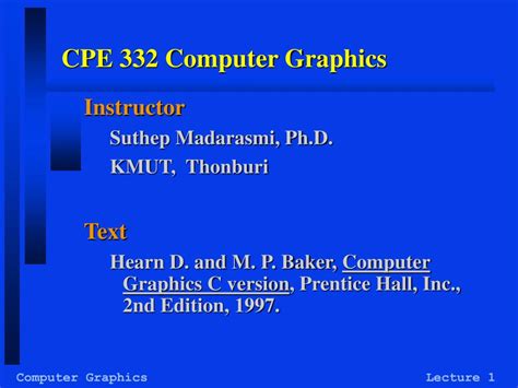 Ppt Cpe 332 Computer Graphics Powerpoint Presentation Free Download Id4493722