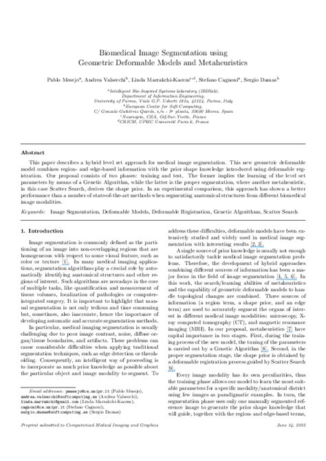 Pdf Medial Based Deformable Models In Non Convex Shape Spaces For