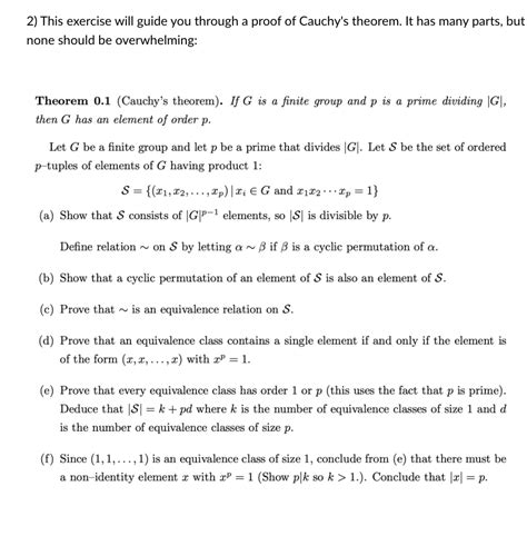 Solved This Exercise Will Guide You Through A Proof Of Chegg