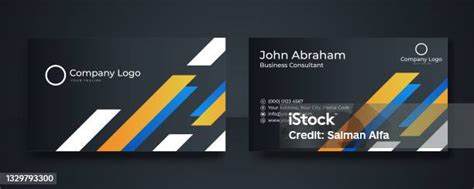 파란색과 주황색 그라데이션 색상이 있는 현대적인 기업 컨셉 명함 템플릿 크리에이티브 우아한 명함 및 명함 디자인 0명에 대한 스톡 벡터 아트 및 기타 이미지 Istock