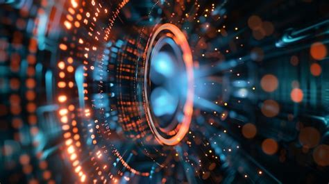 Premium Photo Hyperspeed Travel Through A Vibrant Digital Tunnel