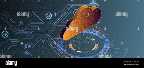Cloud Computing Conceptabstract Connection Technology Background Hand