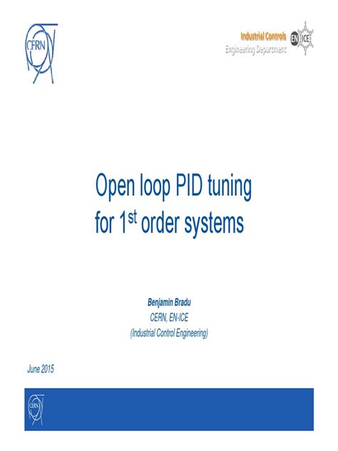 Pid Tuning Operator Pdf Systems Theory Applied Mathematics