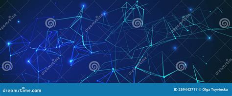 Abstract Background With Connecting Dots And Lines Network Connection