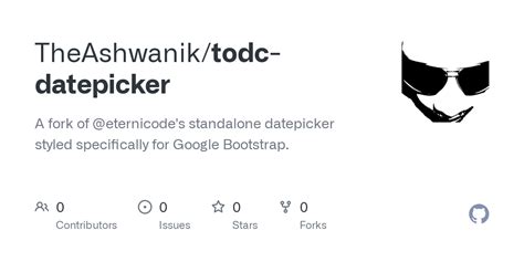 GitHub TheAshwanik Todc Datepicker A Fork Of Eternicode S