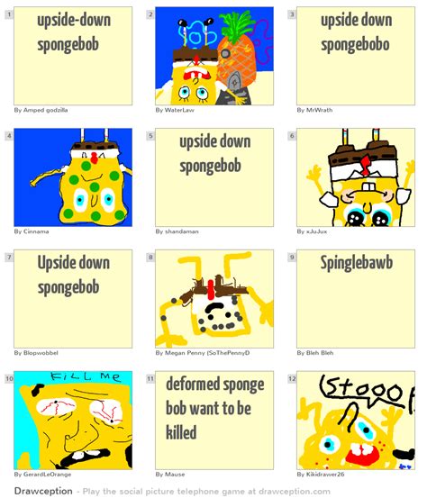 Upside Down Spongebob Drawception