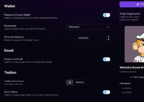 Create An Nft Whitelist For Free With Our Tool Imintify
