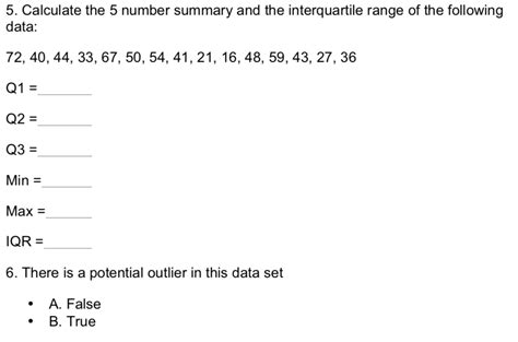 What Is The Number Summary Of A Data Set
