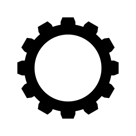 Engrane El Icono Negro De Color Negro 5218227 Vector En Vecteezy