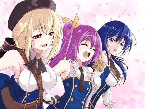 Kawanabe Nazuna Takehisa Nakaba And Hayami Katsura Assault Lily Drawn By Urutsusahari