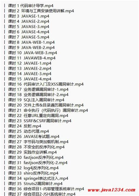 Java代码审计工程师 视频教程 下载java知识分享网 免费java资源下载