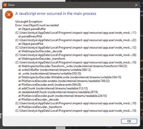 when loading a page it fails with an exception · issue 99 · inspectdev inspect issues · github