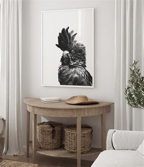 Black Cockatoo Print Australian Bird Art Little Ink Empire
