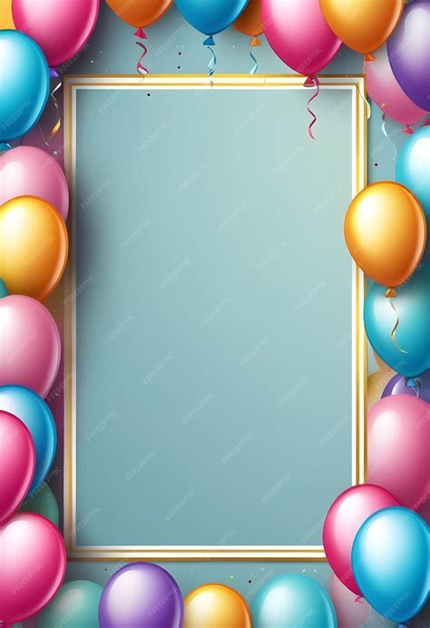 Карта приглашения на вечеринку дня рождения рамка вертикальный фон пустое пустое место для