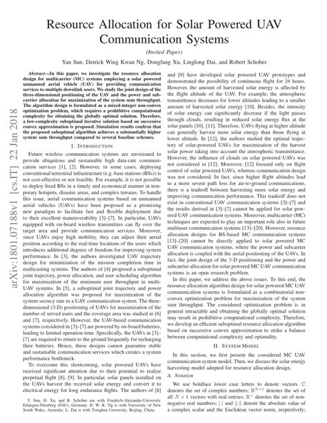 Pdf Resource Allocation For Solar Powered Uav Communication Systems