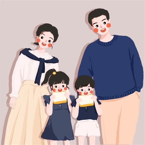 一家四口 高清图片，堆糖，美图壁纸兴趣社区