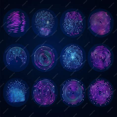 Premium Ai Image Artificial Intelligence Fingerprint Icon Set Created