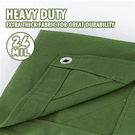 Finished Size 8′ X 10′ Canvas Tarp With Rustproof Grommets Canvas Tarp And Canvas Tarpaulin Price