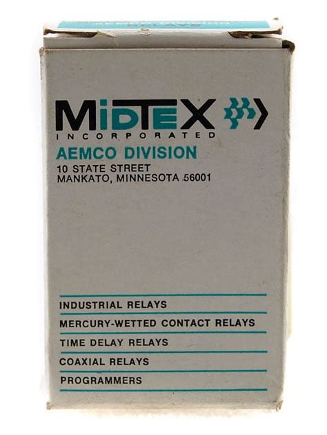Midtex Aemco Industrial 8 Pin Octal Plug In 10 Amp 110 Vdc Relay 155