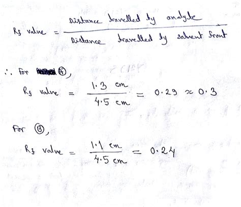 Solved Can You Help Me Please Calculate The Rf Values Please This Is From Course Hero