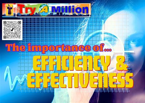 The Importance Of Efficiency And Effectiveness Try A Million World Wide Systems