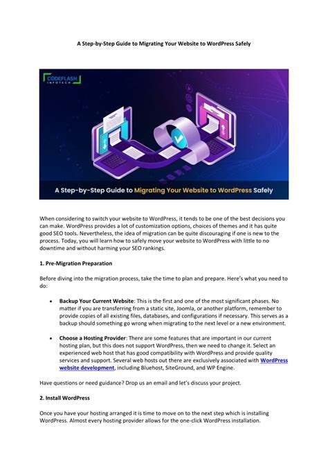 Ppt A Step By Step Guide To Migrating Your Website To Wordpress Safely Powerpoint Presentation
