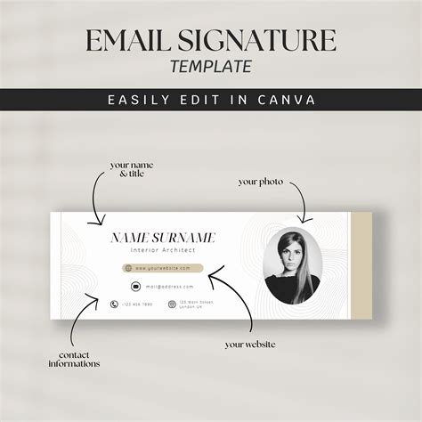 Email Signature Template Custom Signature Design Gmail Template Business Signature Email