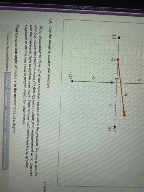 Solved Use The Image To Answer The Question Vectors U Chegg Com