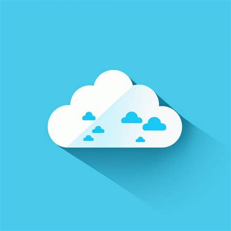 Premium Photo Modern Cloud Computing Flat Icon On Blue Background