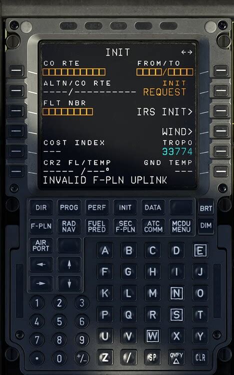 Error In Mcdu Fenix A320 Invalid Fl Plan Uplink Dispatch Navigraph