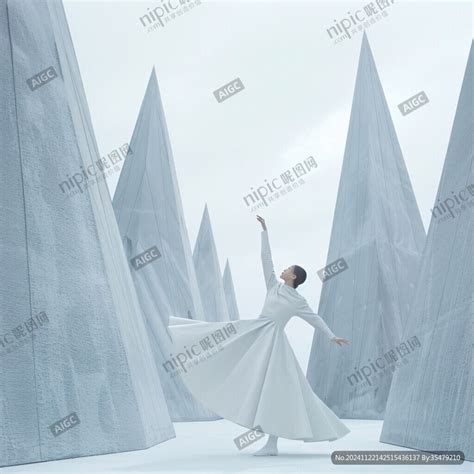 Ai创作图3d超现实主义 魔幻梦幻 舞蹈极简意境海报 现代舞插画 梦幻魔幻 梦幻人物创意插画 仙女下凡 超现实美学 梦幻虚实 白衣仙女之舞 奇幻美学 梦幻芭蕾 蓝色系冷淡风童话卡通 极简超现实
