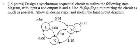 Solved 115 Pointsdesign A Synchronous Sequential Circuit To Realize