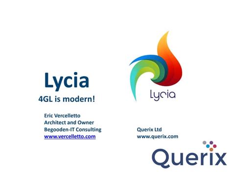 querix lycia 4gl is modern ppt