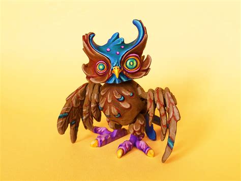🦉articulated twisty owl🦉 colored file included・ stl file for 3d