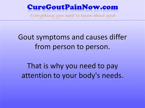 Gout Symptoms And Causes Ppt