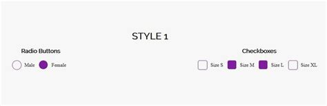 Html Css Radio And Checkbox Template