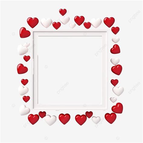 발렌타인 개념 사각형 프레임 귀여운 사랑 광택 빨간색과 흰색 마음 심장 질감 핑크 선물 하트 프레임 Png 일러스트 및 이미지 에 대한 무료 다운로드 Pngtree