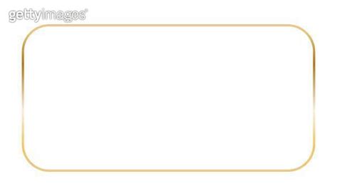 Gold Rectangular Frame With Rounded Corners Vector Outline Thin Aesthetic Border For