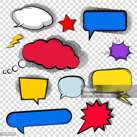 거품 세트 구름 이야기 만화 스타일의 다양한 모양 벡터의 디자인 요소 0명에 대한 스톡 벡터 아트 및 기타 이미지 0명 개념 공란 Istock