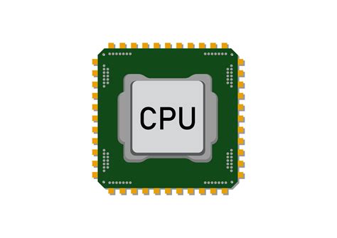 Cpu Processor Clipart Flat Design On White Background Vector Cpu Icon Vector Art At