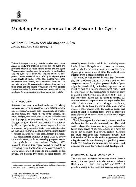 pdf modeling reuse across the software life cycle dokumen tips