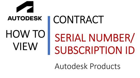 How To View The Contract And Serial Number Subscription Id Of Autodesk Products In Admin