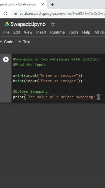 Python Program To Swap Two Variables Without Temporary Variable Shorts Youtube
