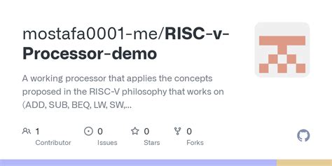 Github Mostafa Me Risc V Processor Demo A Working Processor That