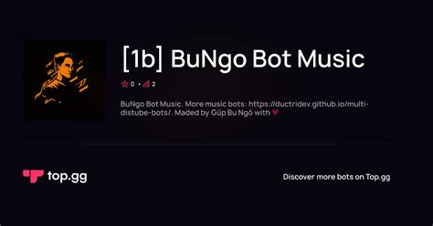 Add 1b Bungo Bot Music Discord Bot The 1 Discord Bot And Discord App List